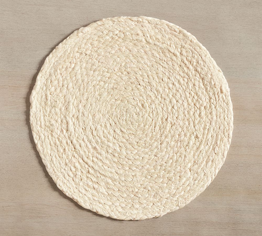 Safi Braided Round Jute Placemats | Pottery Barn