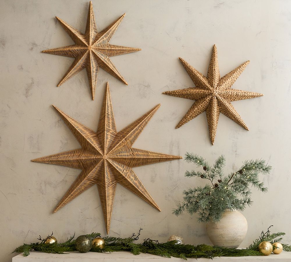Woven Stars Wall Art - Set of 3 | Pottery Barn