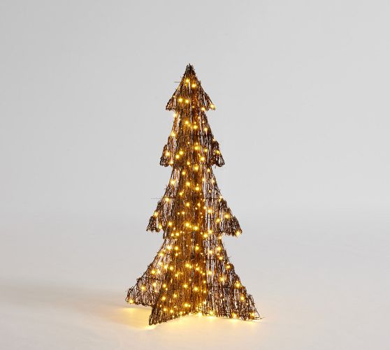 Lit Twinkle Rattan Tree | Pottery Barn