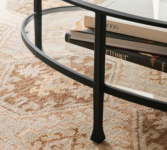 Tanner Oval Glass Coffee Table | Pottery Barn