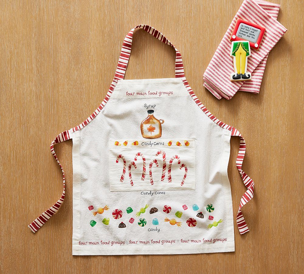 Elf Food Groups Kids Apron | Pottery Barn