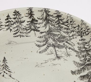 Rustic Forest Stoneware Dinner Plates - Set of 4 | Pottery Barn