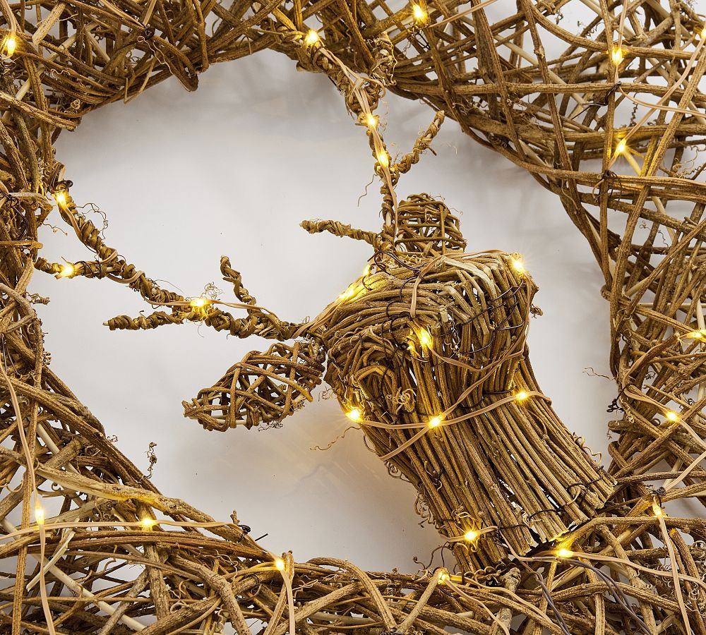 Lit Stag Wreath | Pottery Barn