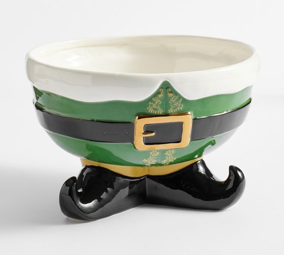 Elf Figural Punch/Candy Bowl | Pottery Barn