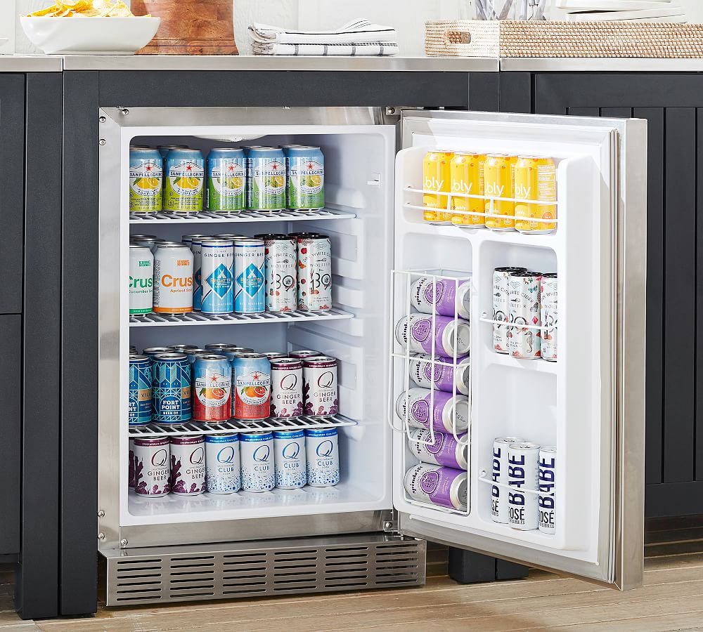 Indio Metal Outdoor Kitchen Convertable Refrigerator Cabinet, | Pottery ...