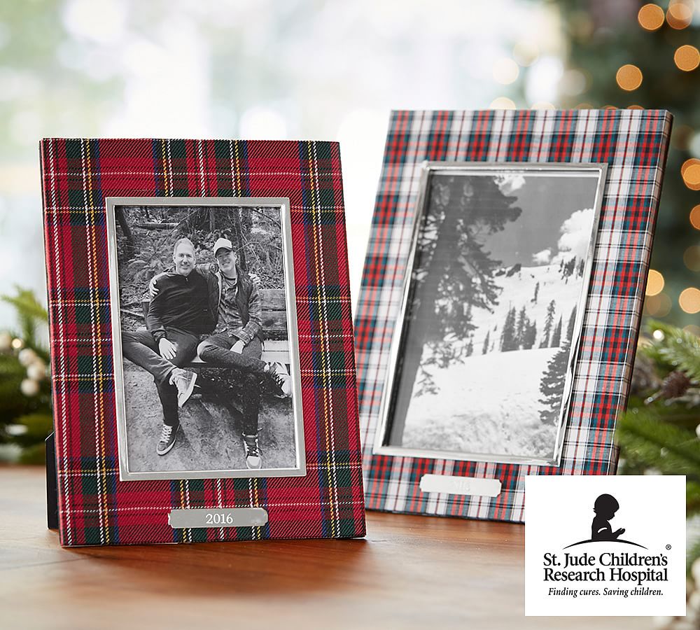 St. Jude Thanks And Giving® Red Plaid Picture Frame With Personalizable ...