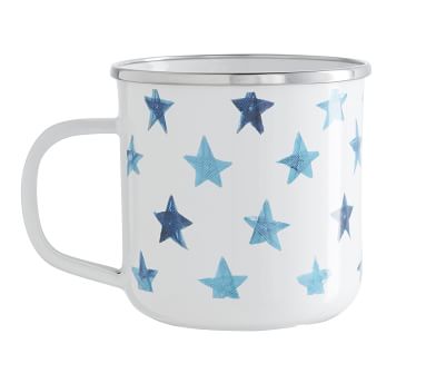 Americana Watercolor Stars Enamel Mug | Pottery Barn