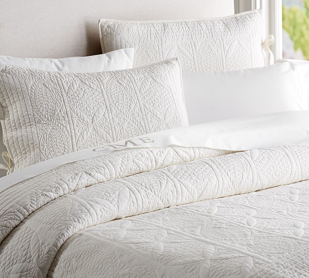 Hanna Cotton/Linen Quilt & Shams | Pottery Barn