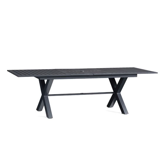 Indio Metal X-Base Extending Outdoor Dining Table | Pottery Barn