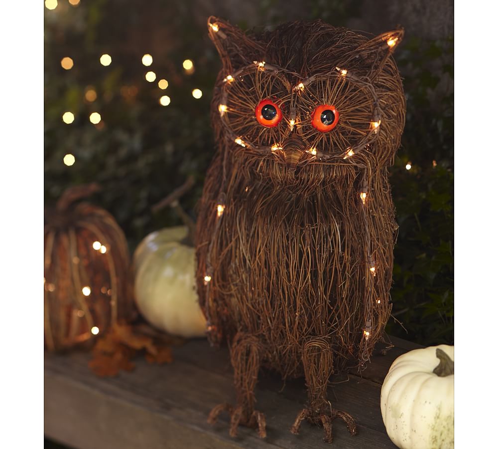 Decorative Owl with Lights | Pottery Barn