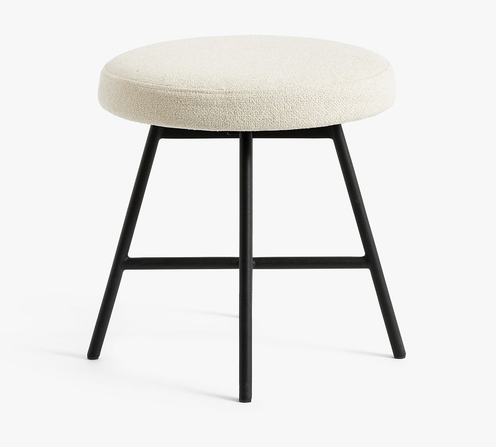 Maison Round Upholstered Swivel Accent Stool | Pottery Barn