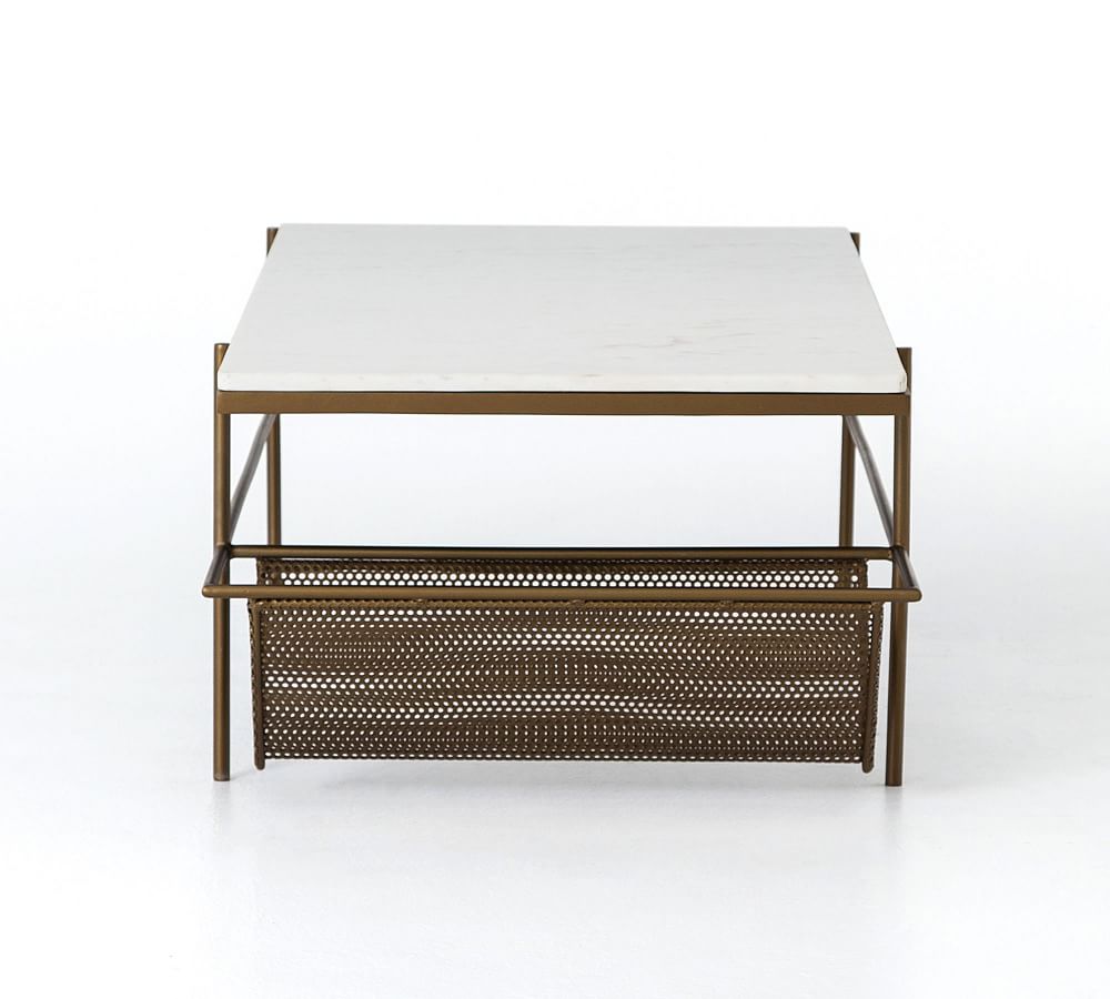 Jayden Rectangular Marble Coffee Table | Pottery Barn