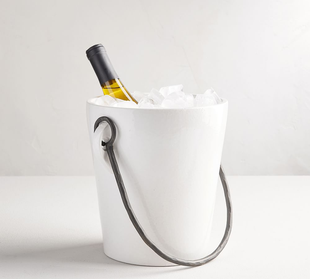 Calistoga Ceramic Ice Bucket | Bar Accessories | Pottery Barn