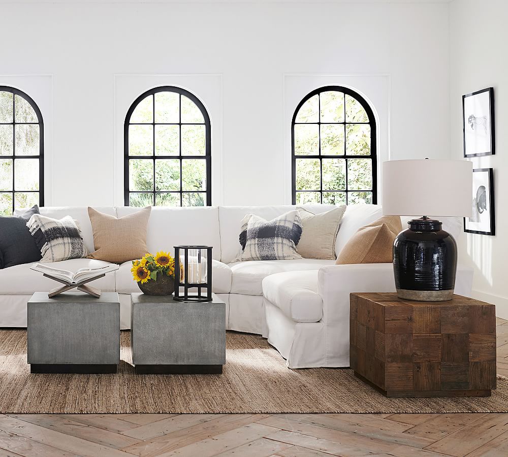 Patchwork Reclaimed Wood Side Table | Pottery Barn