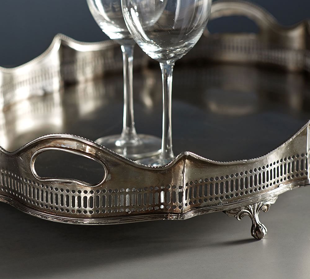Antique Silver Butler Decorative Tray | Pottery Barn