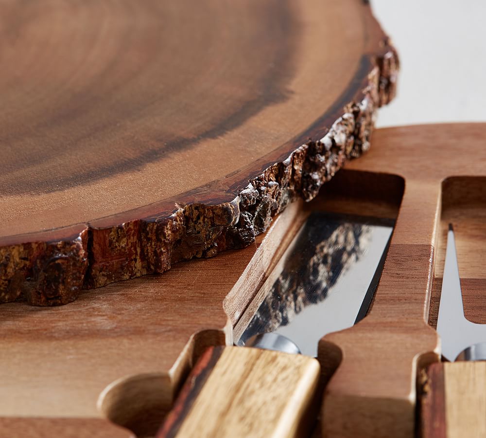 Acacia Wood Cheese Knives, Set of 3 | Pottery Barn