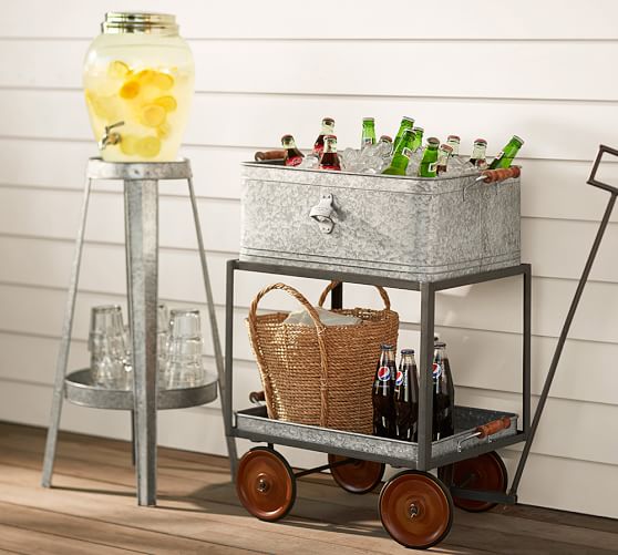 Galvanized Metal Wagon Party Bucket | Pottery Barn