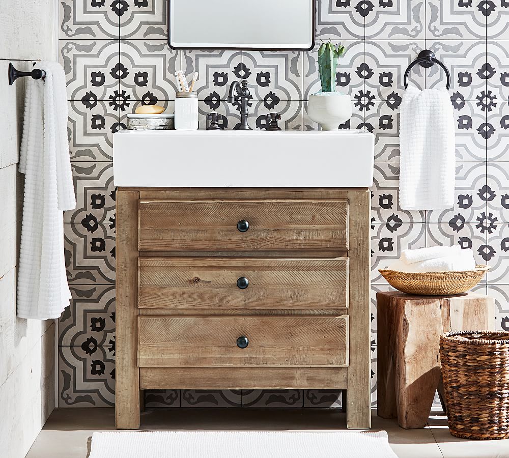 Mercer Cross Handle Widespread Bathroom Sink Faucet | Pottery Barn