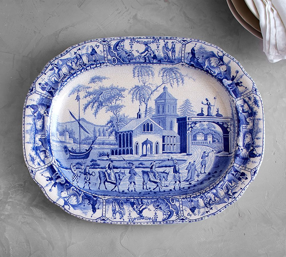 Constantinople Ceramic Transferware Decorative Tray | Pottery Barn