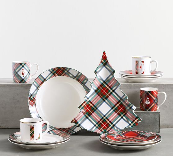 Stewart Plaid Dinnerware Collection | Pottery Barn