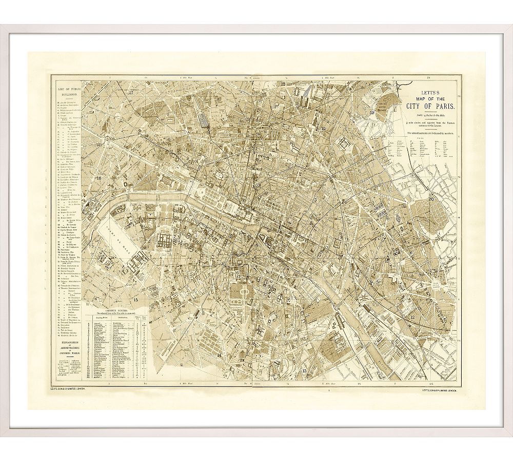 World Map With Frame | Pottery Barn