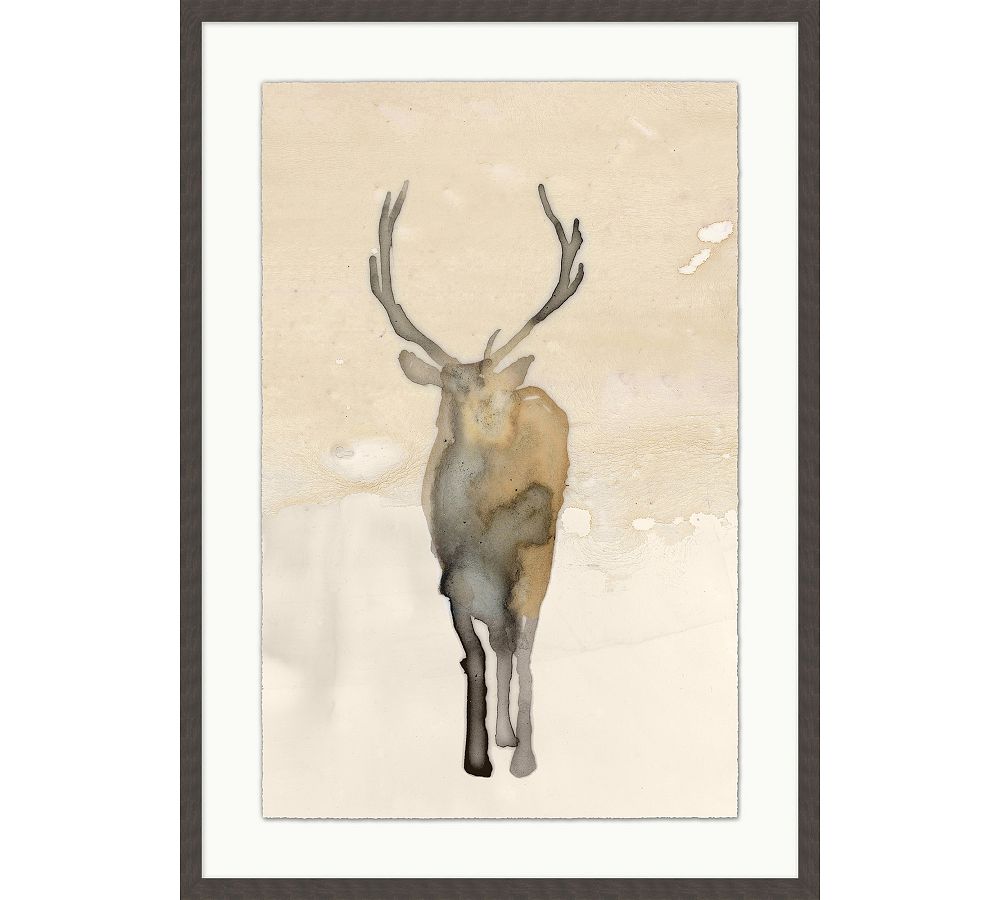 Tonal Elk Framed Print Pottery Barn
