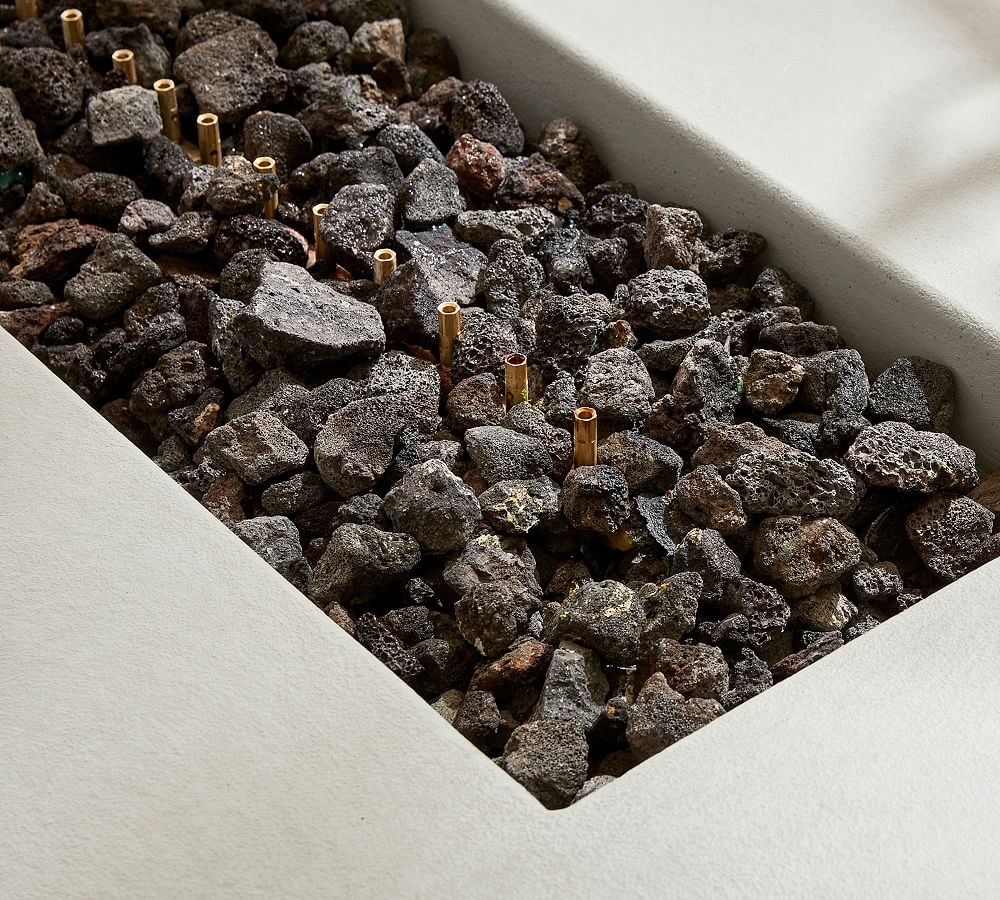 Arbor Concrete Rectangular Fire Pit Table | Pottery Barn