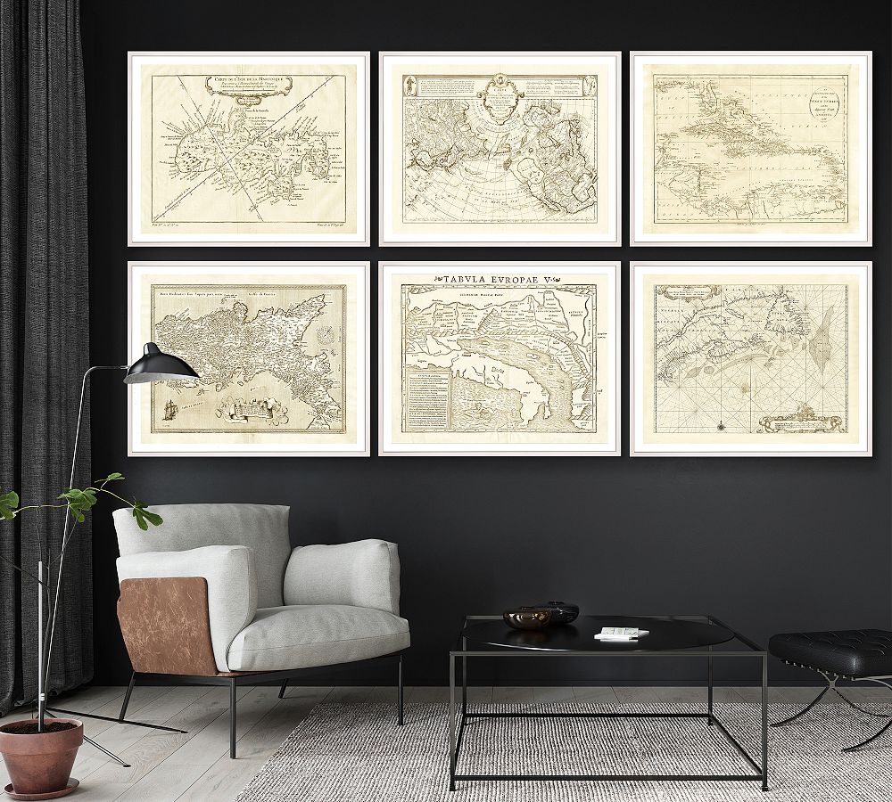World Map With Frame | Pottery Barn
