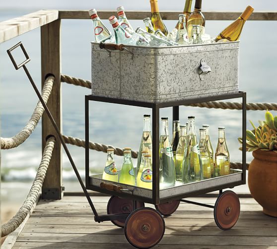 Galvanized Metal Wagon Party Bucket | Pottery Barn