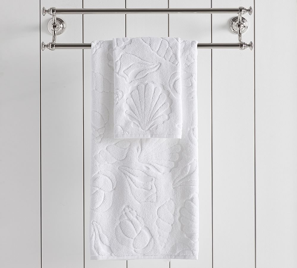 Shell Sculpted Towel | Pottery Barn