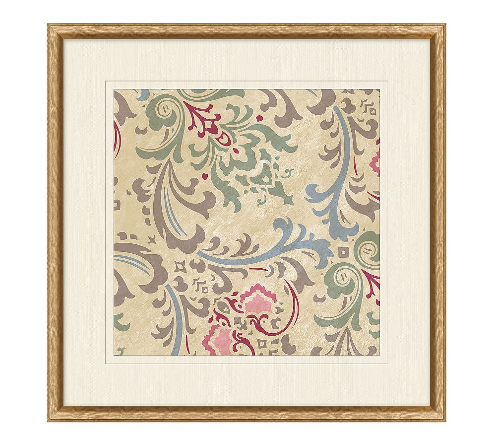 Colorful Damask Framed Paper Print | Pottery Barn