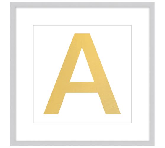 Gold Leaf Letter Framed Prints | Pottery Barn