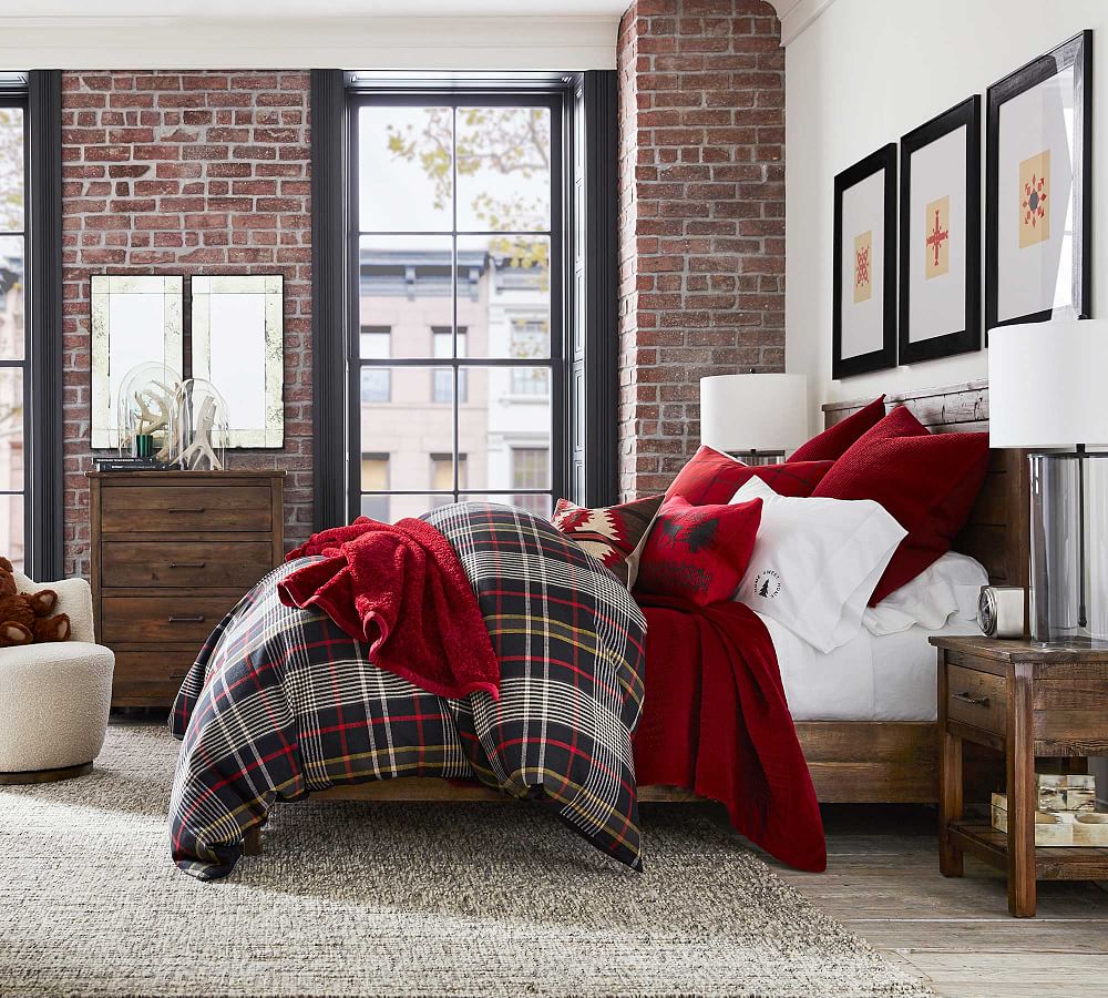 Carson Plaid Cotton Duvet Cover | Pottery Barn