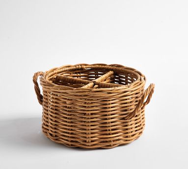 Handwoven Wicker Flatware Caddy | Pottery Barn