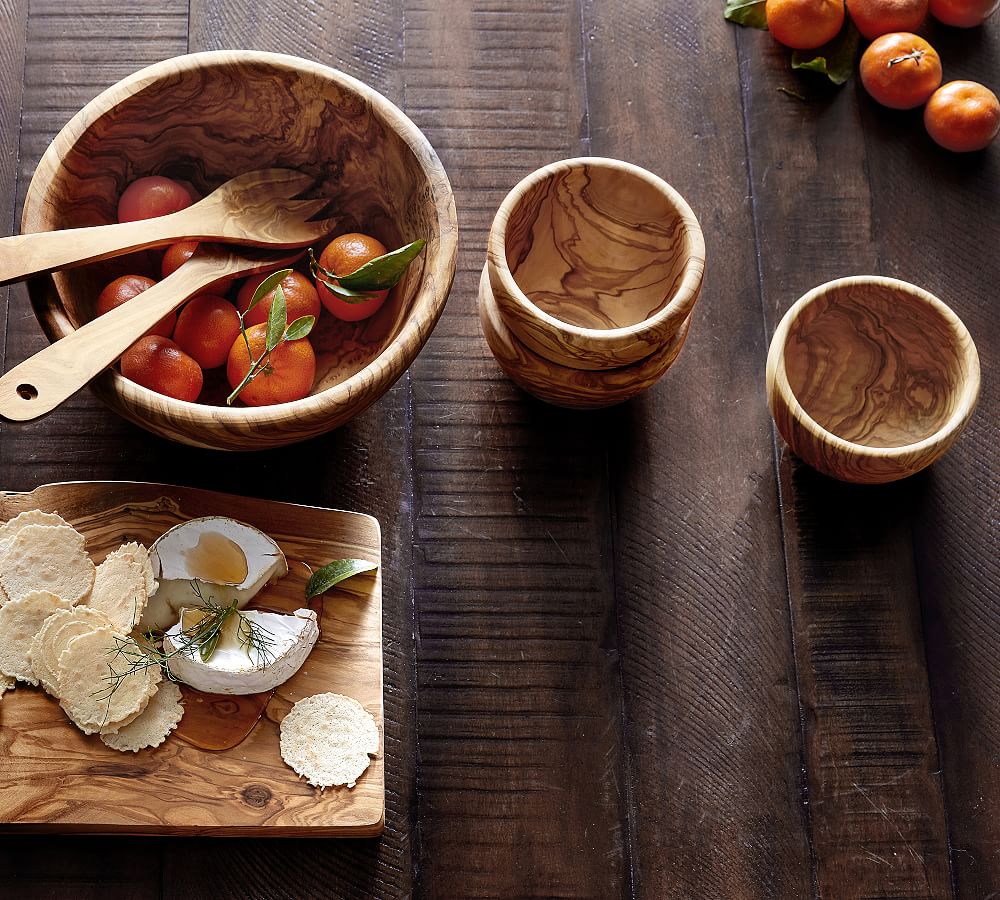 Olive Wood Snack Bowl | Pottery Barn