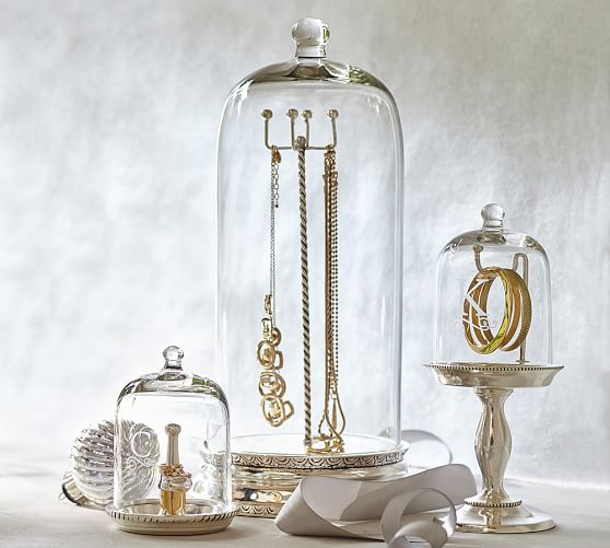 Glass Cloche Jewelry Storage Pottery Barn