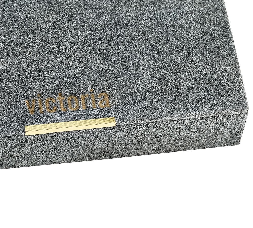 Avalon Large Suede Jewelry Box | Pottery Barn