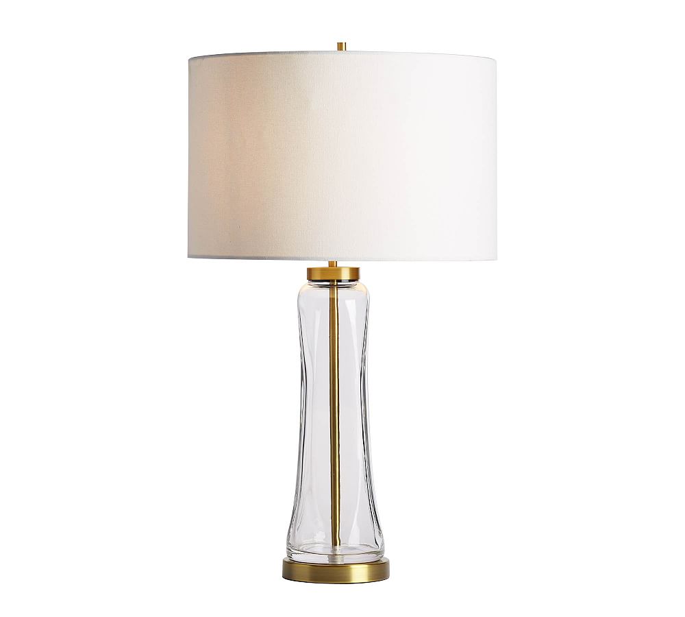 Berkeley Glass USB Table Lamp | Pottery Barn