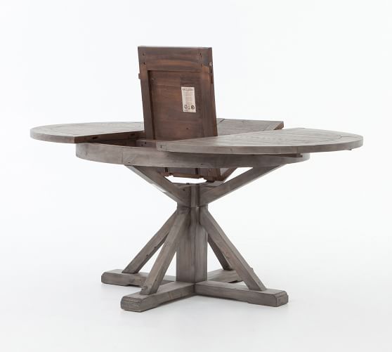 Hart Round Reclaimed Wood Extending Dining Table | Pottery Barn