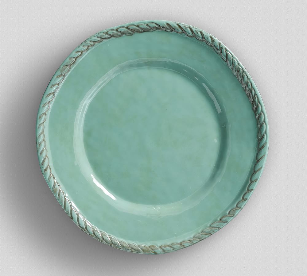 Rope Melamine Salad Plate - Turquoise | Pottery Barn