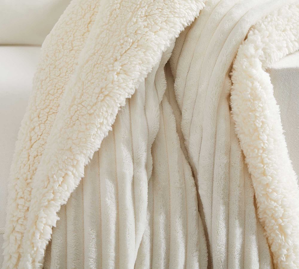 Ridgeline Sherpa Back Throw | Pottery Barn