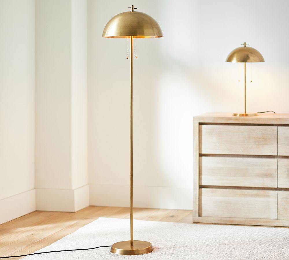 Caufield Metal Dome Downlight Floor Lamp | Pottery Barn