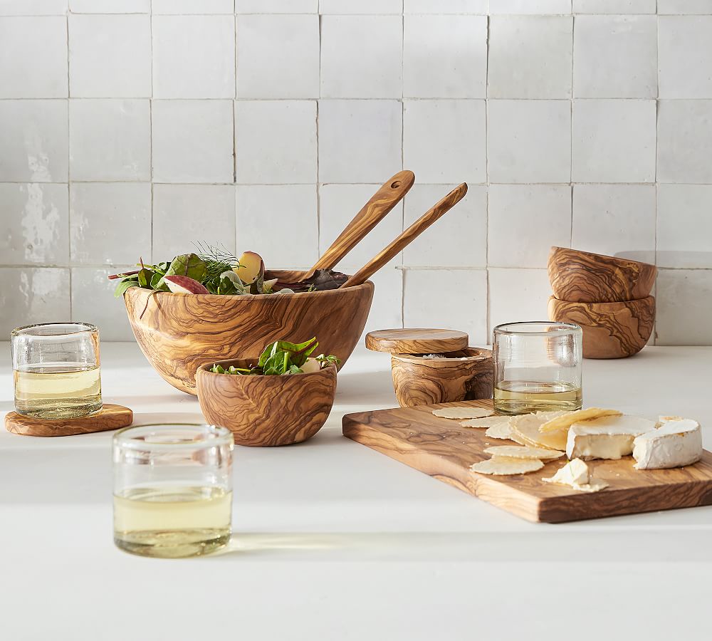Olive Wood Snack Bowl | Pottery Barn