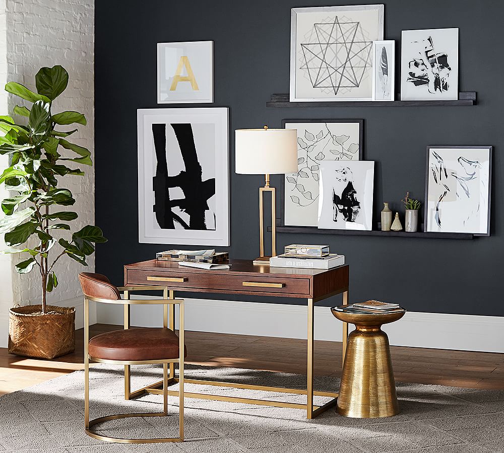 Gold Leaf Letter Framed Prints | Pottery Barn