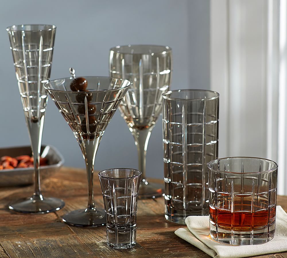 Library Smoke Glassware, Set of 6 | Pottery Barn