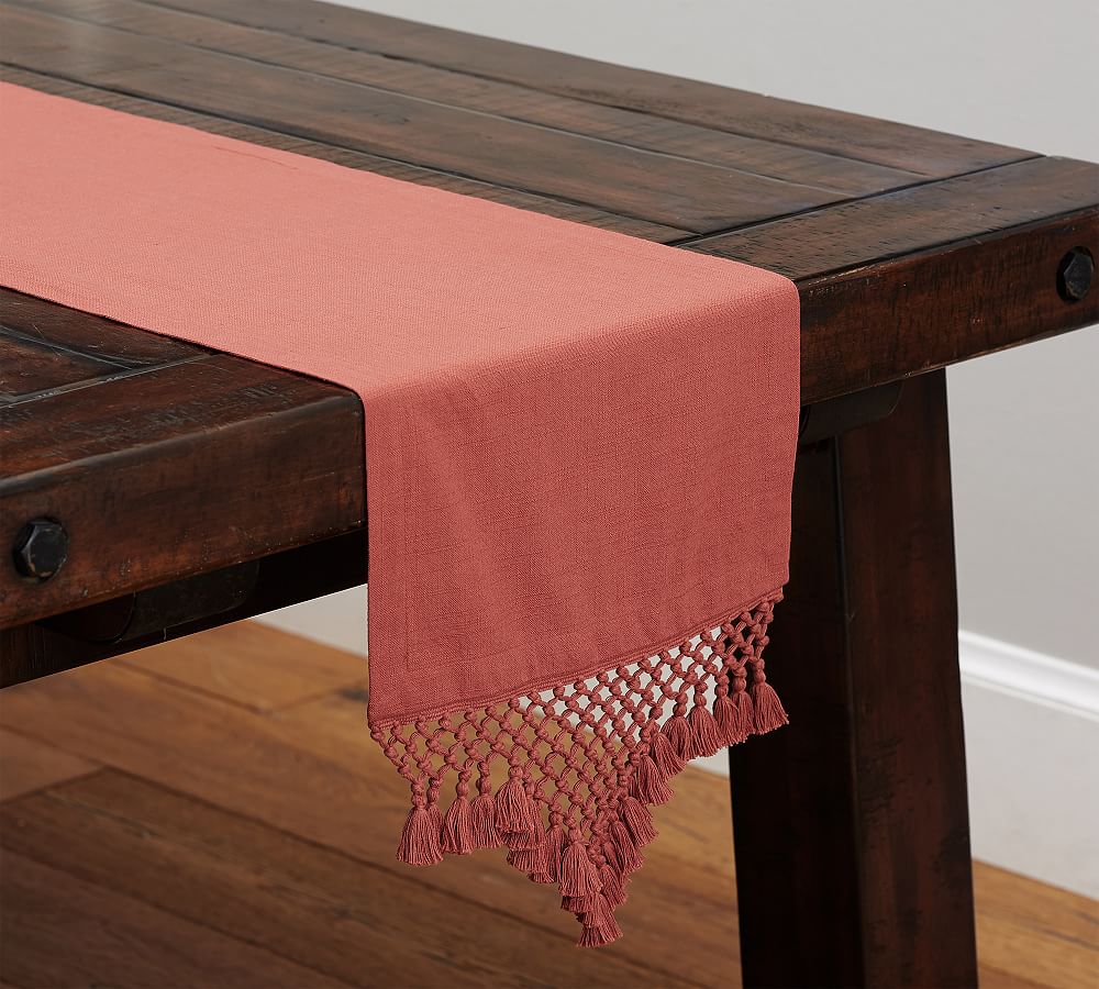 Crochet Tassel Table Runner | Pottery Barn