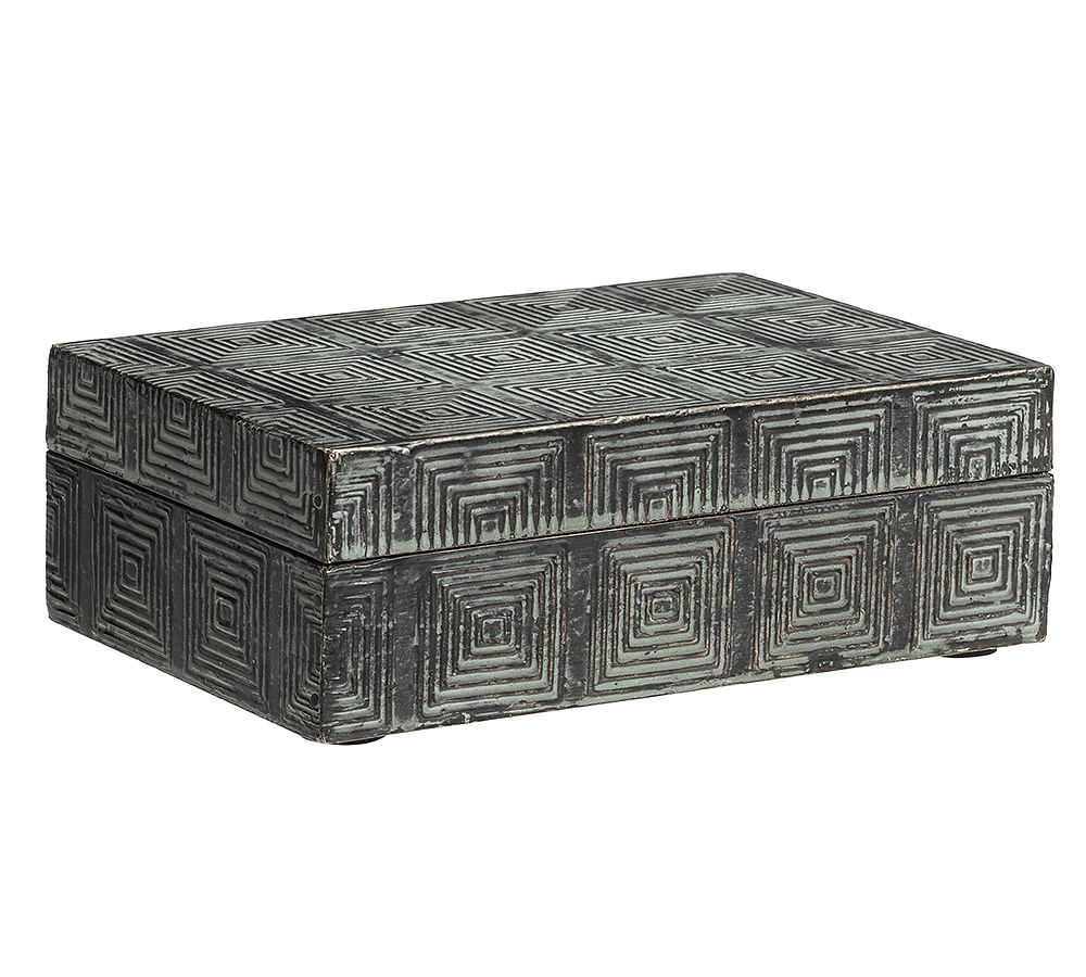 Metal Clad Pattern Boxes | Pottery Barn