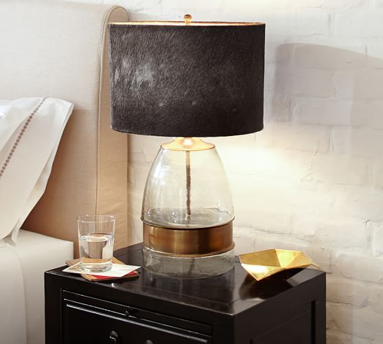 Rhea Cow Hide Lamp Shade | Pottery Barn