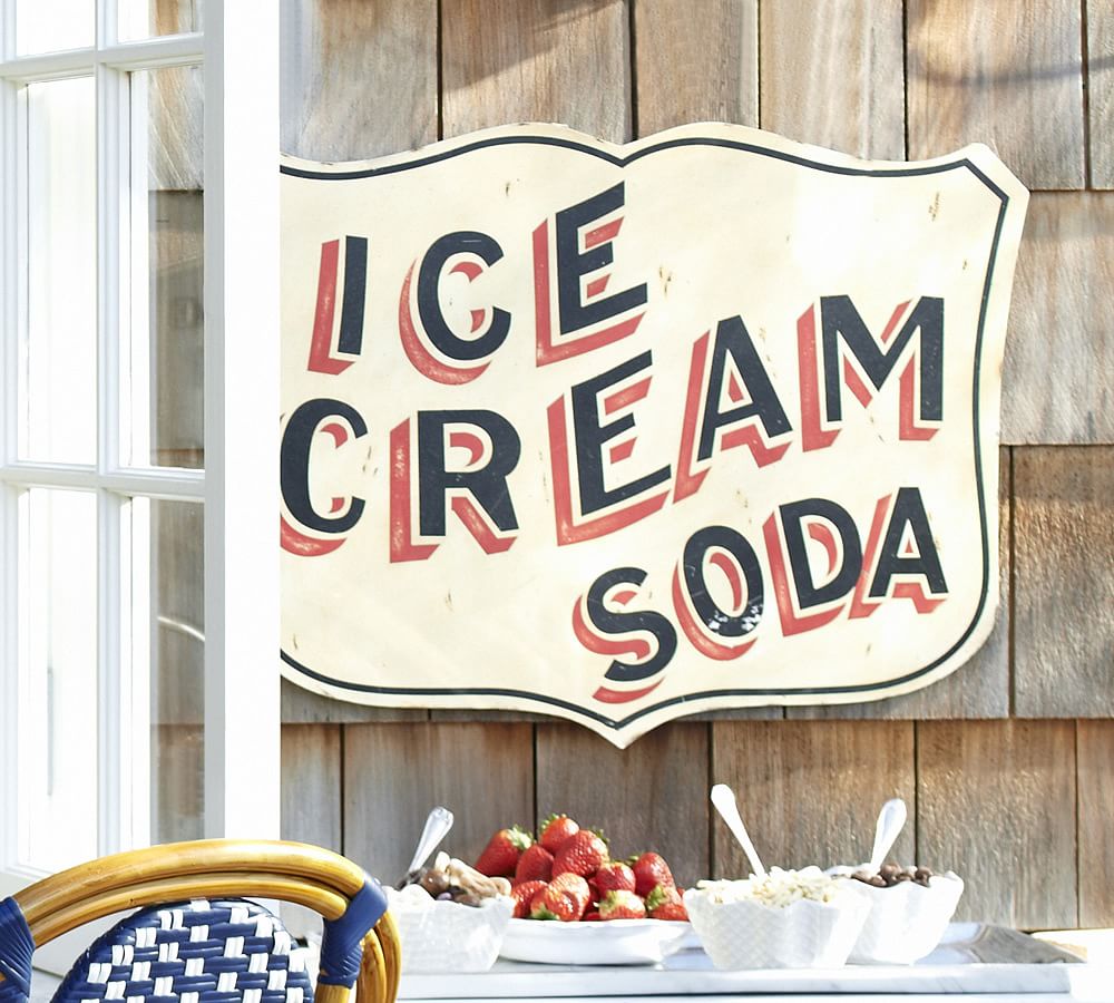Ice Cream Soda Sign | Wall Decor | Pottery Barn
