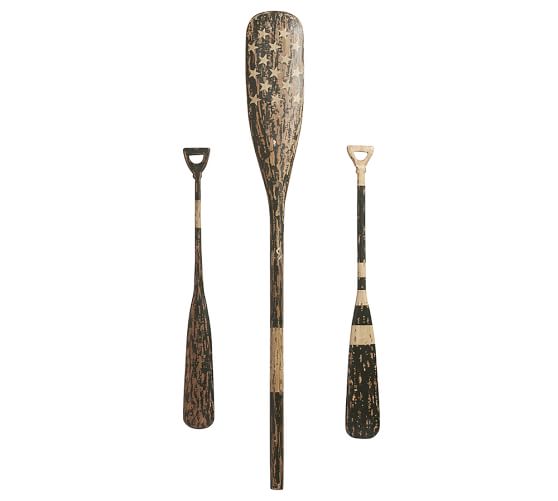 Hanging Wooden Oars - Set of 3 | Wall Decor | Pottery Barn